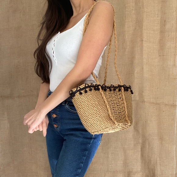 Bags | Mini Straw Bag | Poshmark